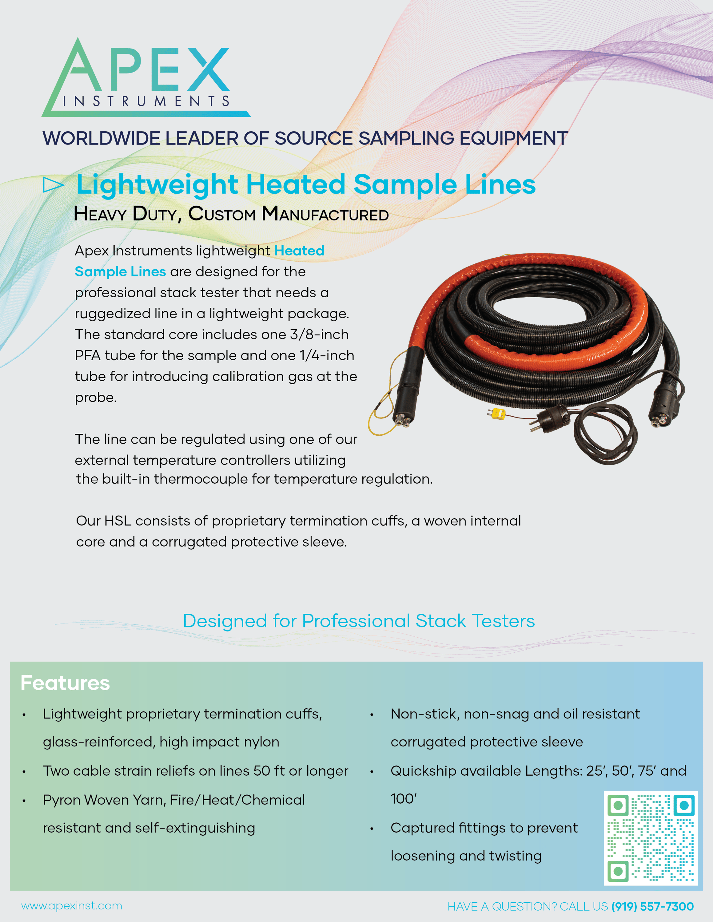 New Lightweight Heated Sample Lines